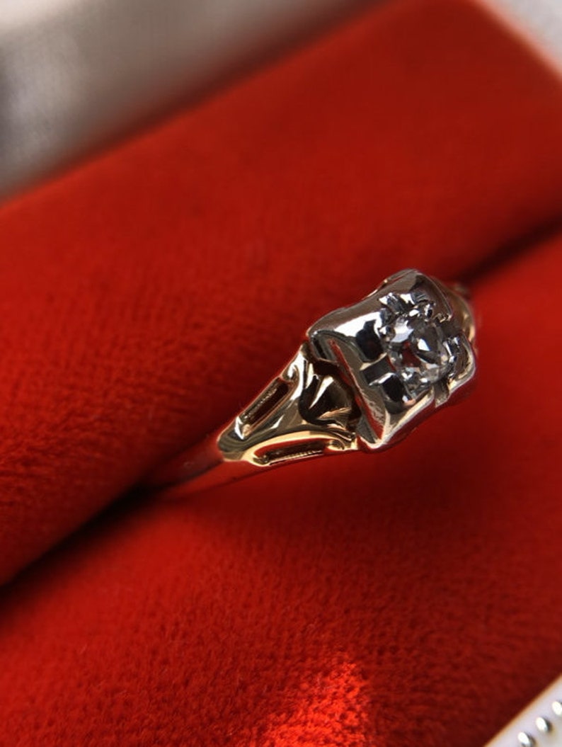 Antique Peruzzi Cut Diamond Ring - Etsy