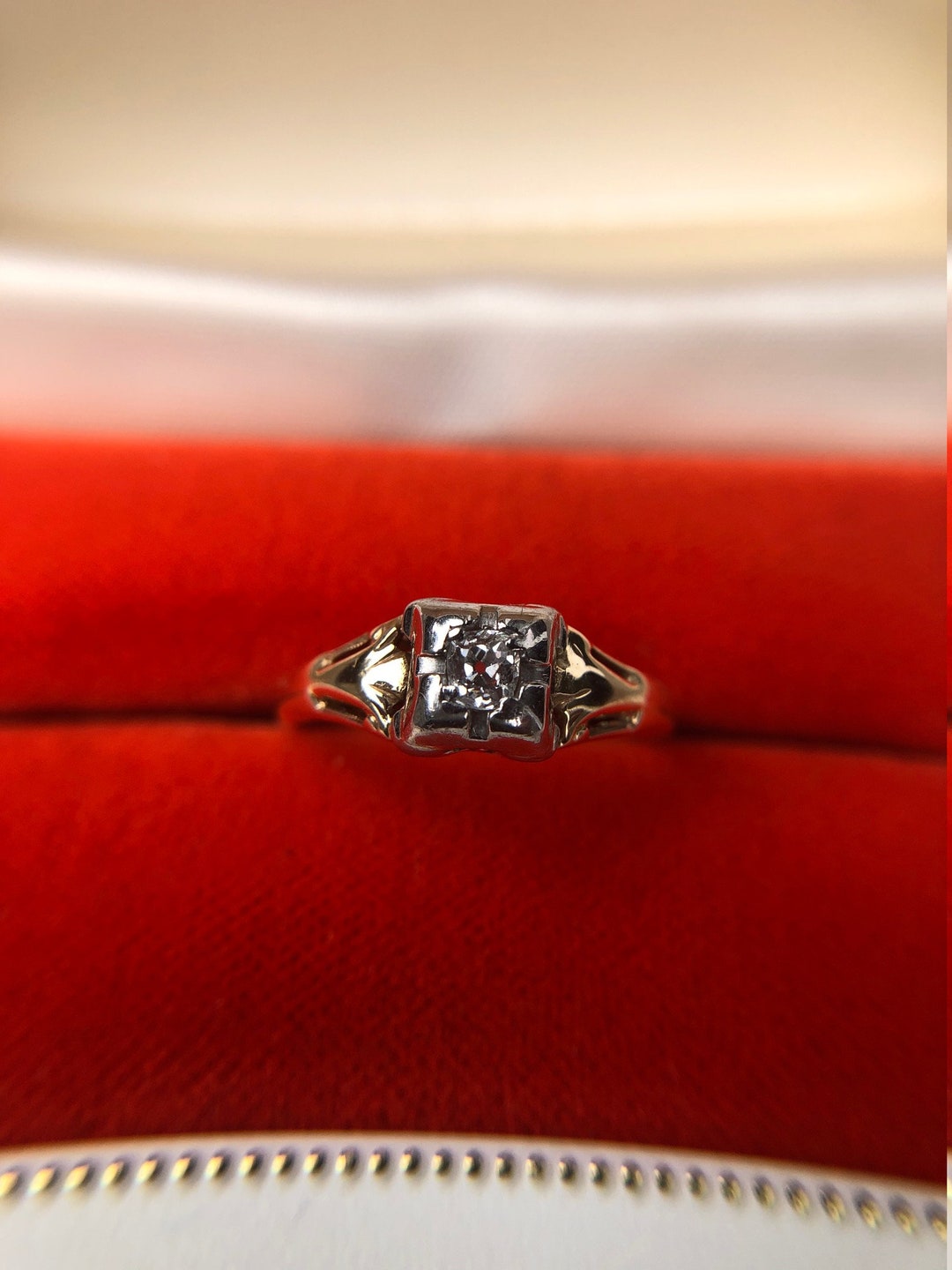 Antique Peruzzi Cut Diamond Ring - Etsy