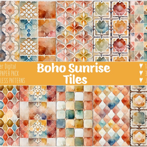 Boho Tiles Stickers - Etsy