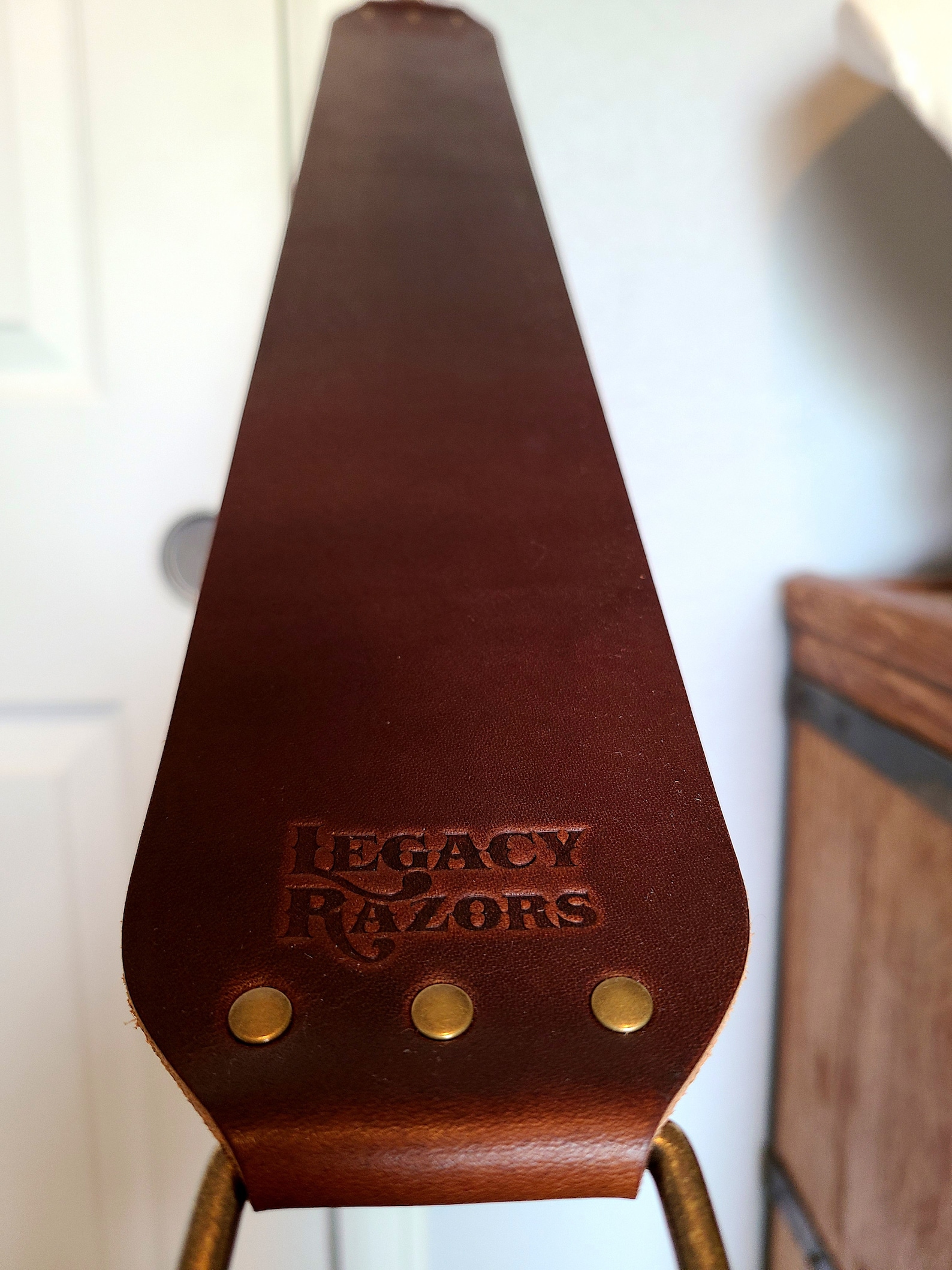 Leather Strop - Solid Brass Hardware - Handmade in the USA - Perfect ...