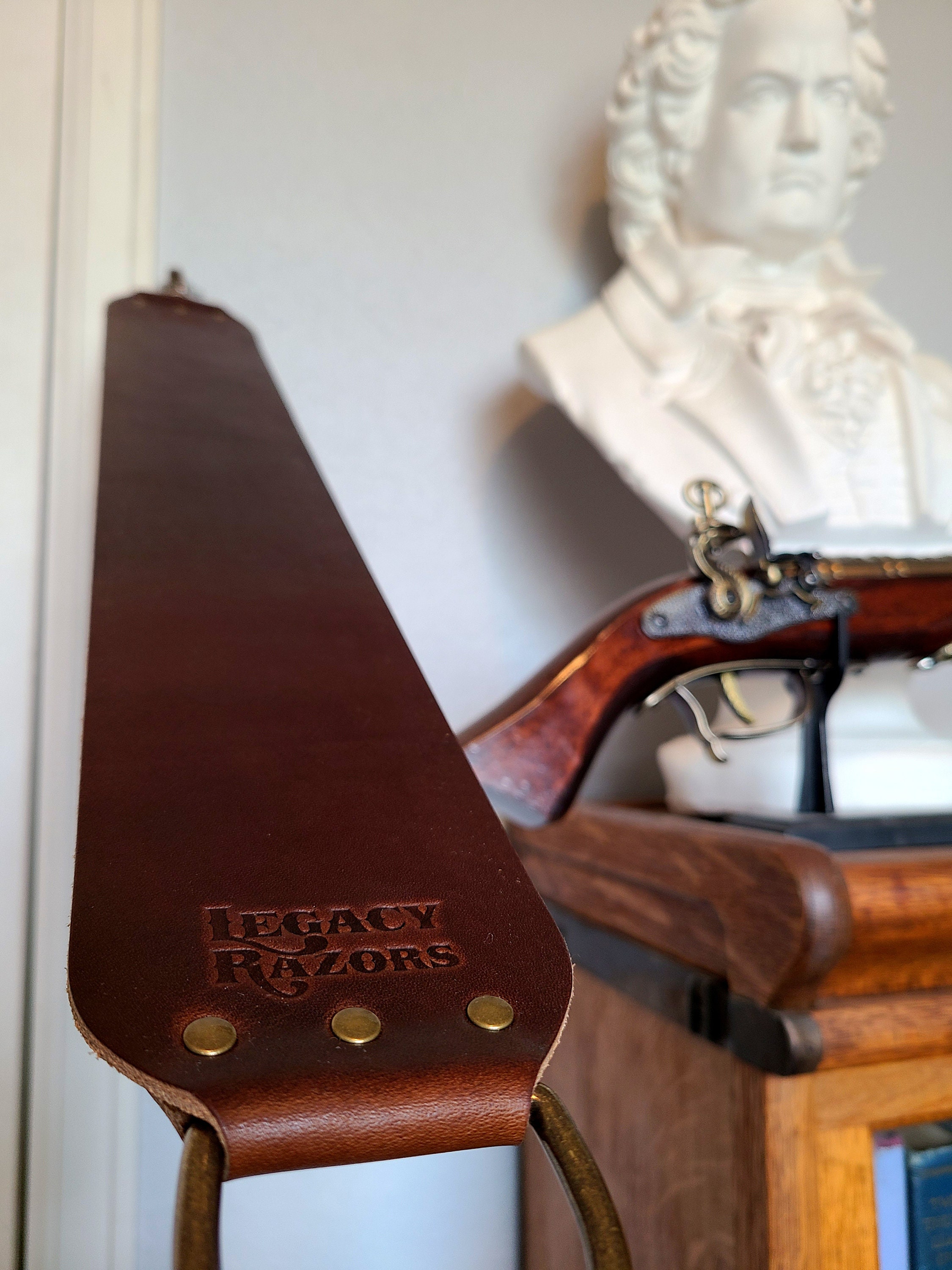 Leather Strop Solid Brass Hardware Handmade in the USA | Etsy