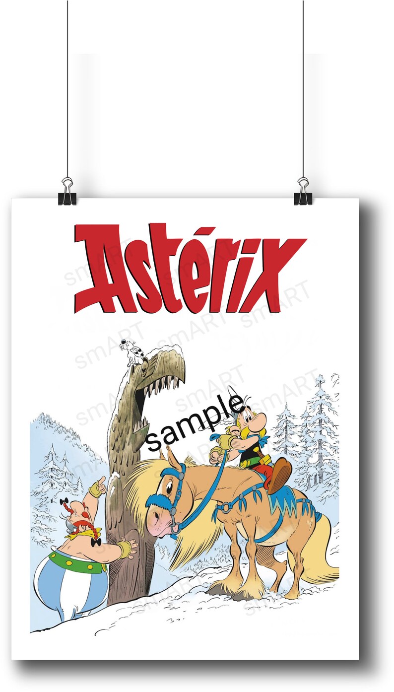 Asterix and Obelix Cartoon Comic Character Poster/print, Printable Wall ...