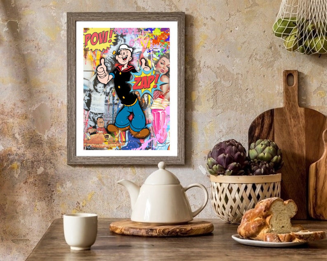 Popeye Print/poster, Vintage Popeye Graffiti Wall Print, Printable ...