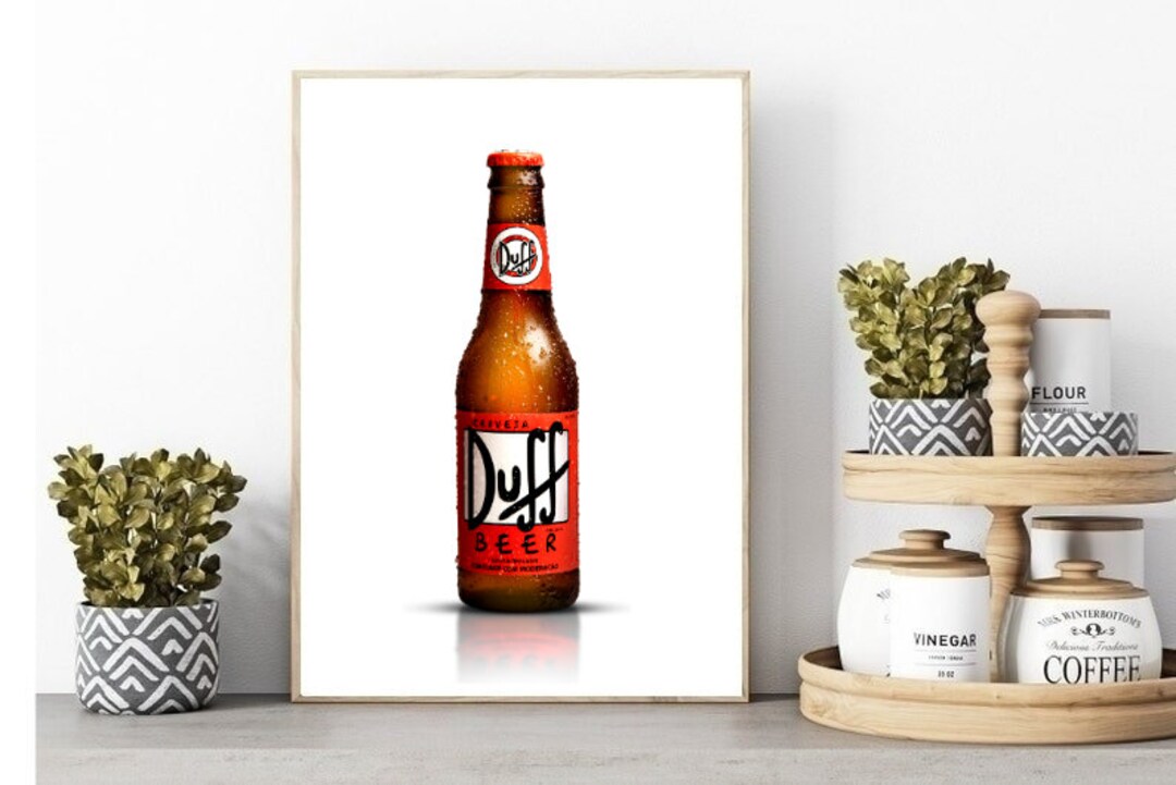 The Simpsons Duff Beer Poster/print, Classic Comic/cartoon Wall Print ...