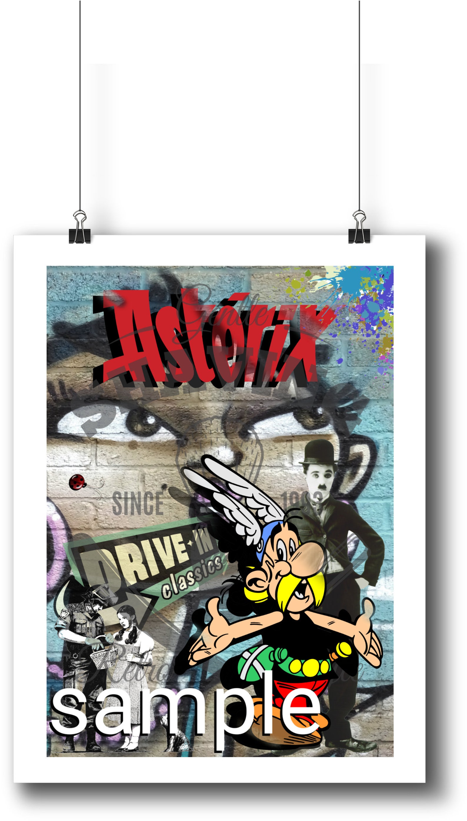 Asterix the Gaul Cartoon Comic Character Graffiti Poster/print ...