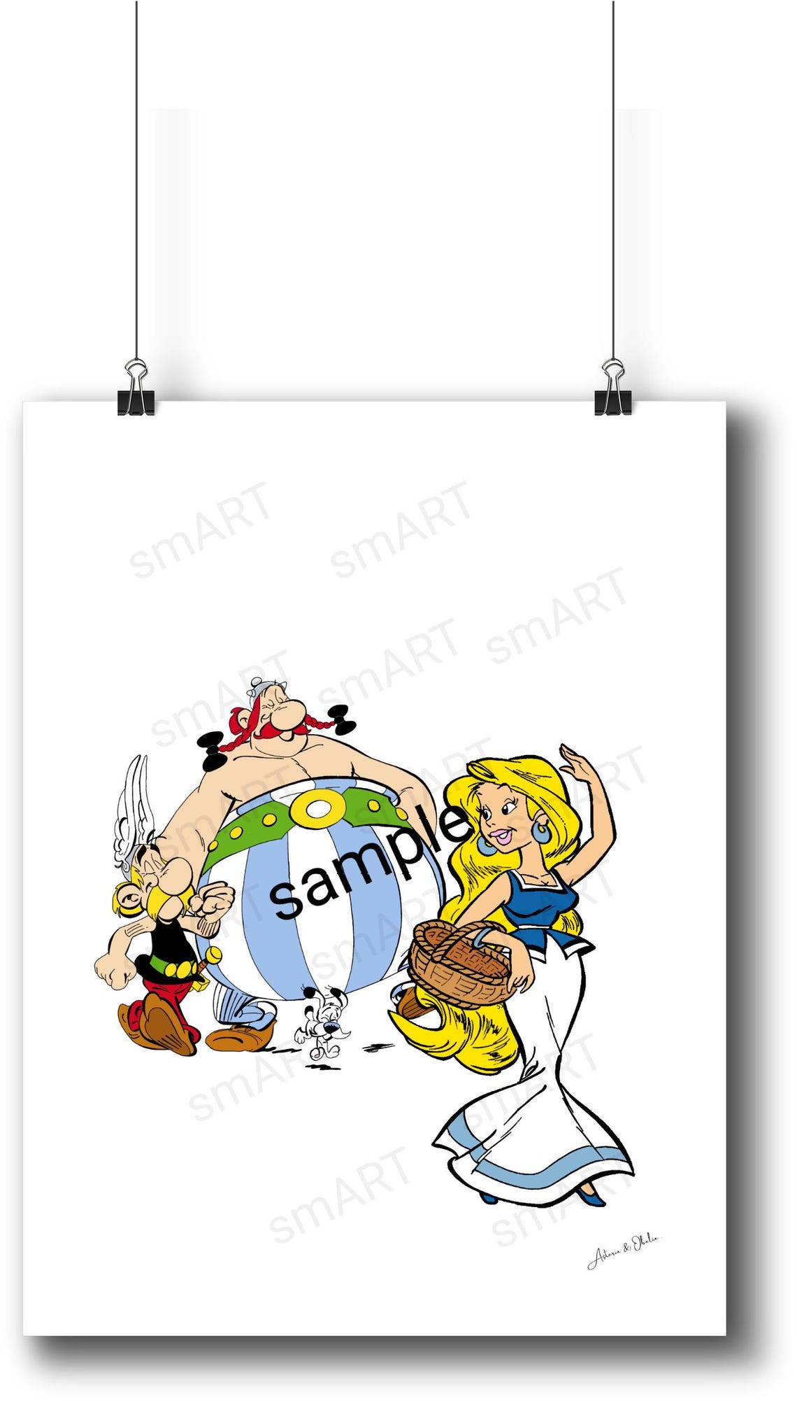 Asterix & Obelix Poster/print, Cartoon Wall Print, Printable Wall Art ...