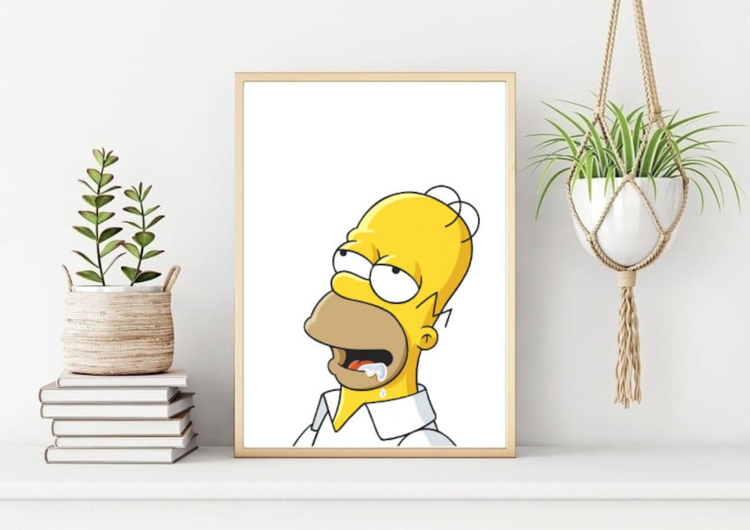 Homer Simpson Poster/print, Classic Comic/cartoon Wall Print, Printable ...