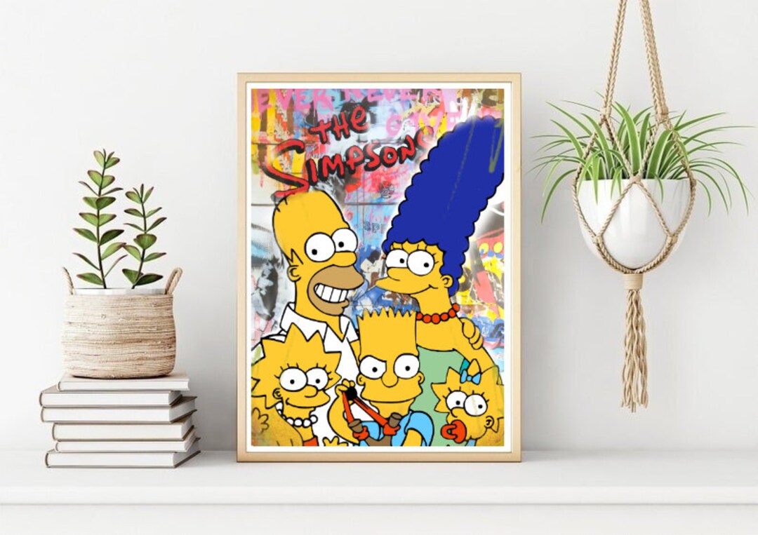 The Simpsons Graffiti Poster/print, Classic Cartoon Character Wall ...