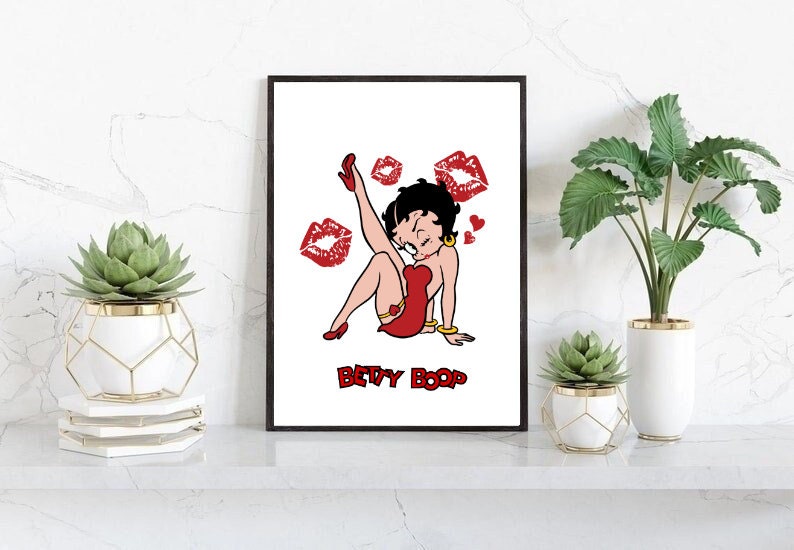 Betty Boop Print/poster, Betty Boop Wall Print, Instant Download ...