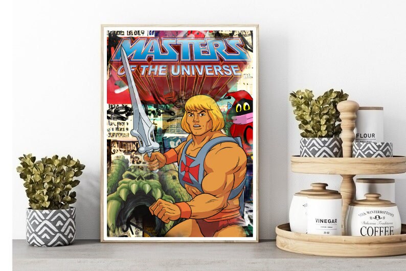 Retro 80s Cartoon Character Graffiti Poster/print, Classic Cartoon ...
