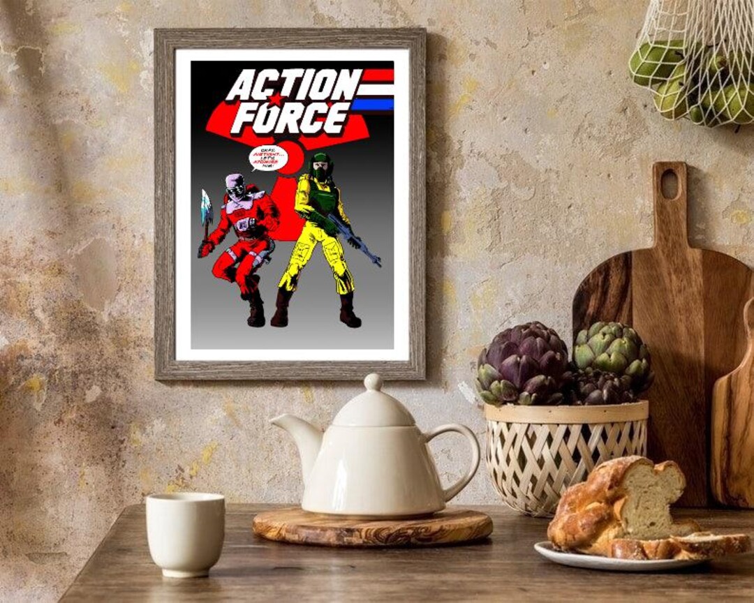 Retro 80s Action Force Poster/print, Classic Cartoon Character ...