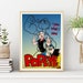 Popeye Print, Popeye Poster, Classic Cartoon Character Wall Print ...
