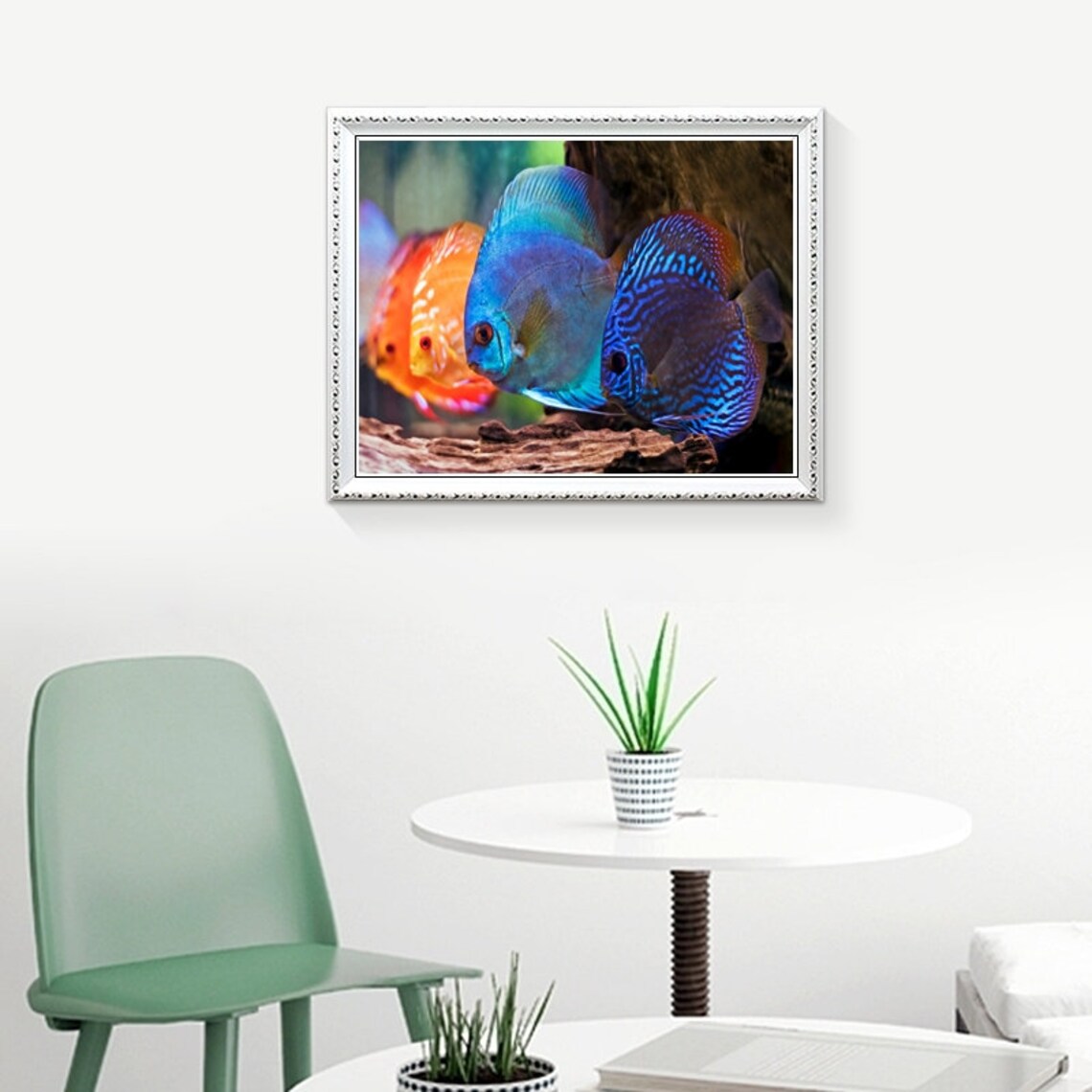 Discus Poster, Discus Wall Print, Tropical Fish Wall Print, Printable ...