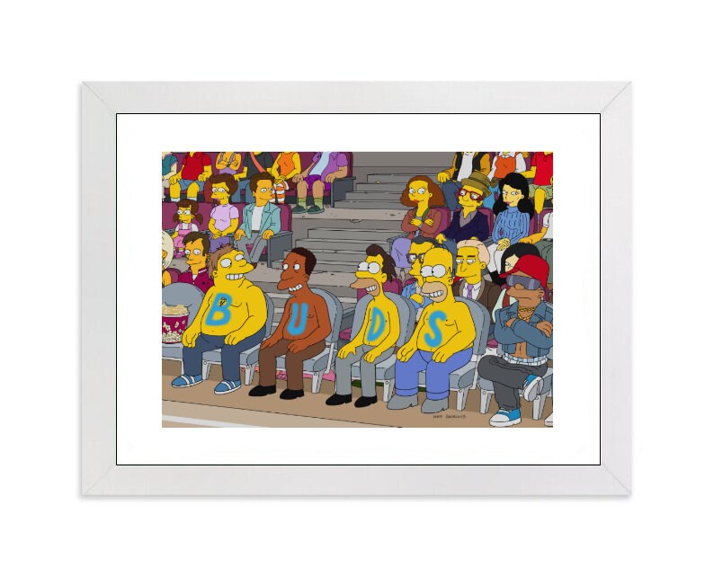 The Simpsons Mancave Poster, Homer, Barney, Lenny & Karl (digital ...