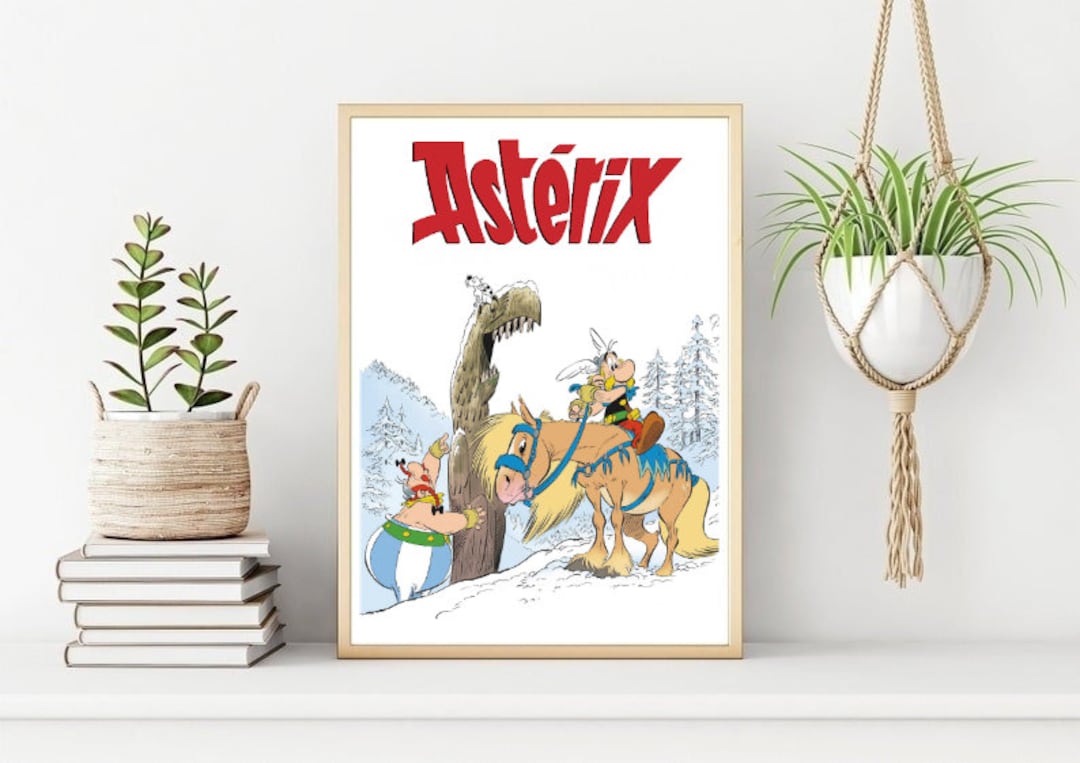 Asterix and Obelix Cartoon Comic Character Poster/print, Printable Wall ...