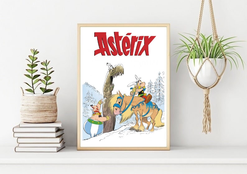 Asterix and Obelix Cartoon Comic Character Poster/print, Printable Wall ...