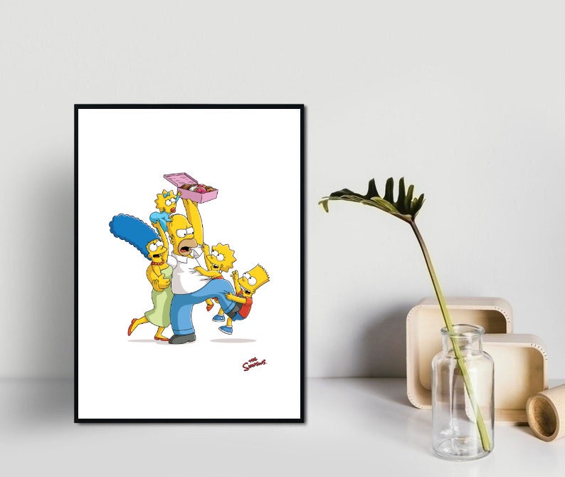 The Simpsons Poster/print, Classic Comic/cartoon Wall Print, Printable ...