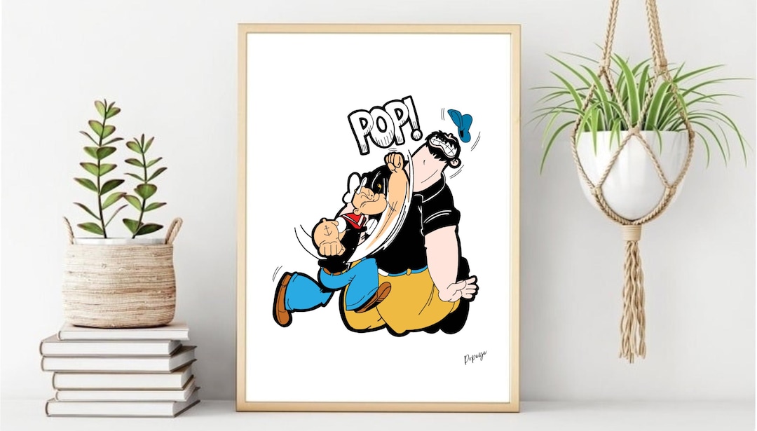 Popeye Cartoon Poster: Printable Wall Art (digital Download) - Etsy