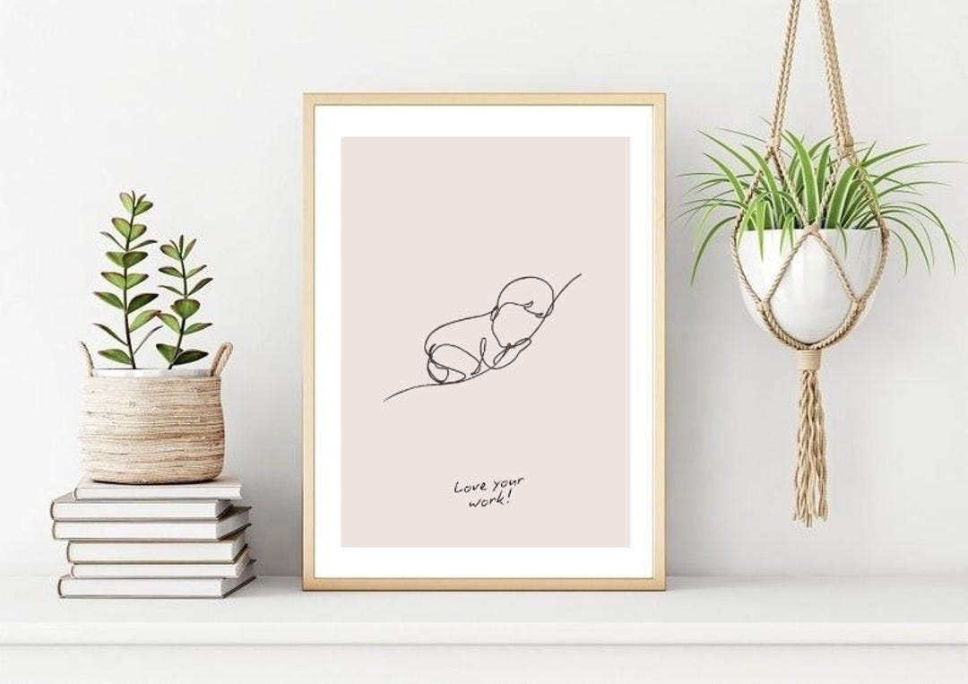 New Mum/dad/parent Poster/print, Printable Minimalist New Born Line Art ...