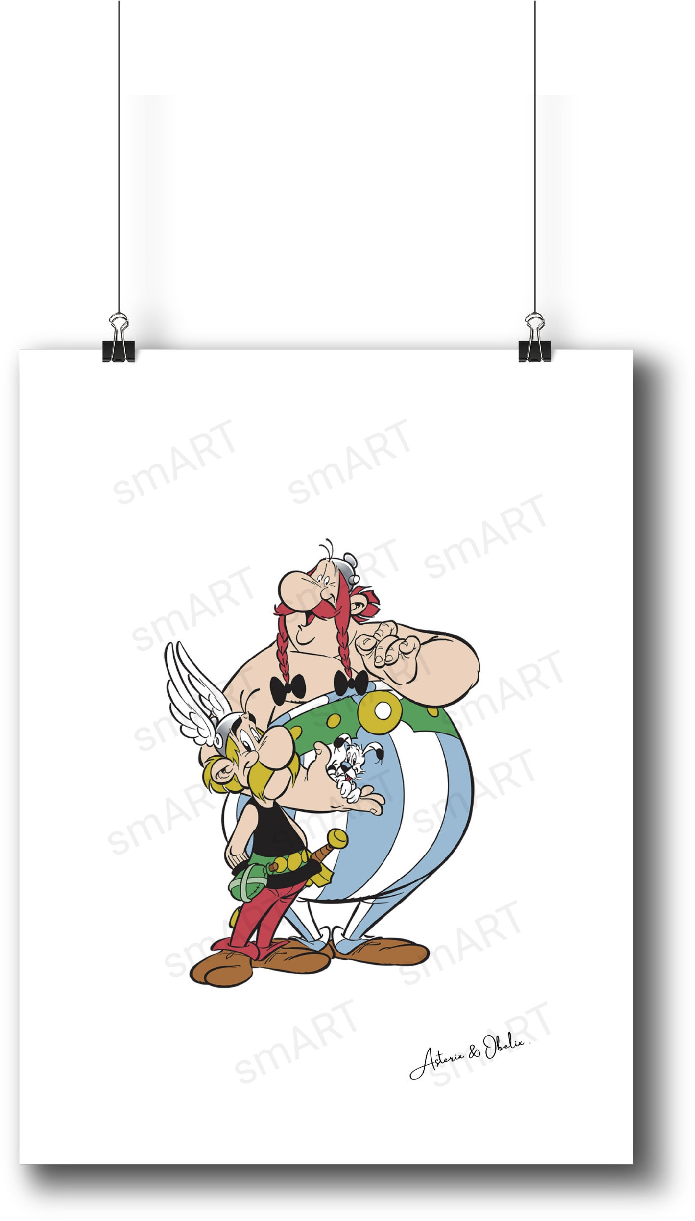 Asterix, Obelix & Dogmatix Print/poster, Classic Comic Book Character ...