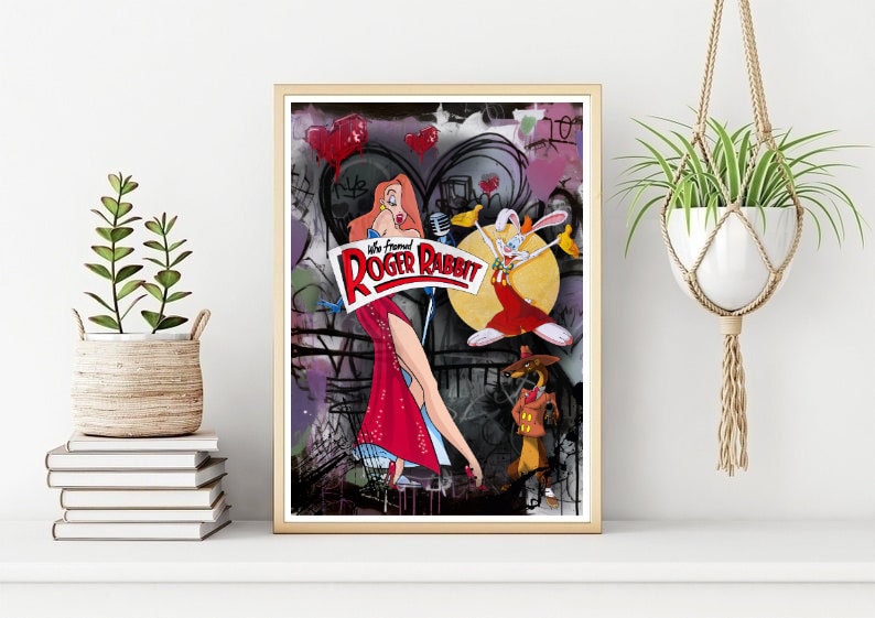 Who Framed Roger Rabbit Graffiti Poster/print, Classic Cartoon ...