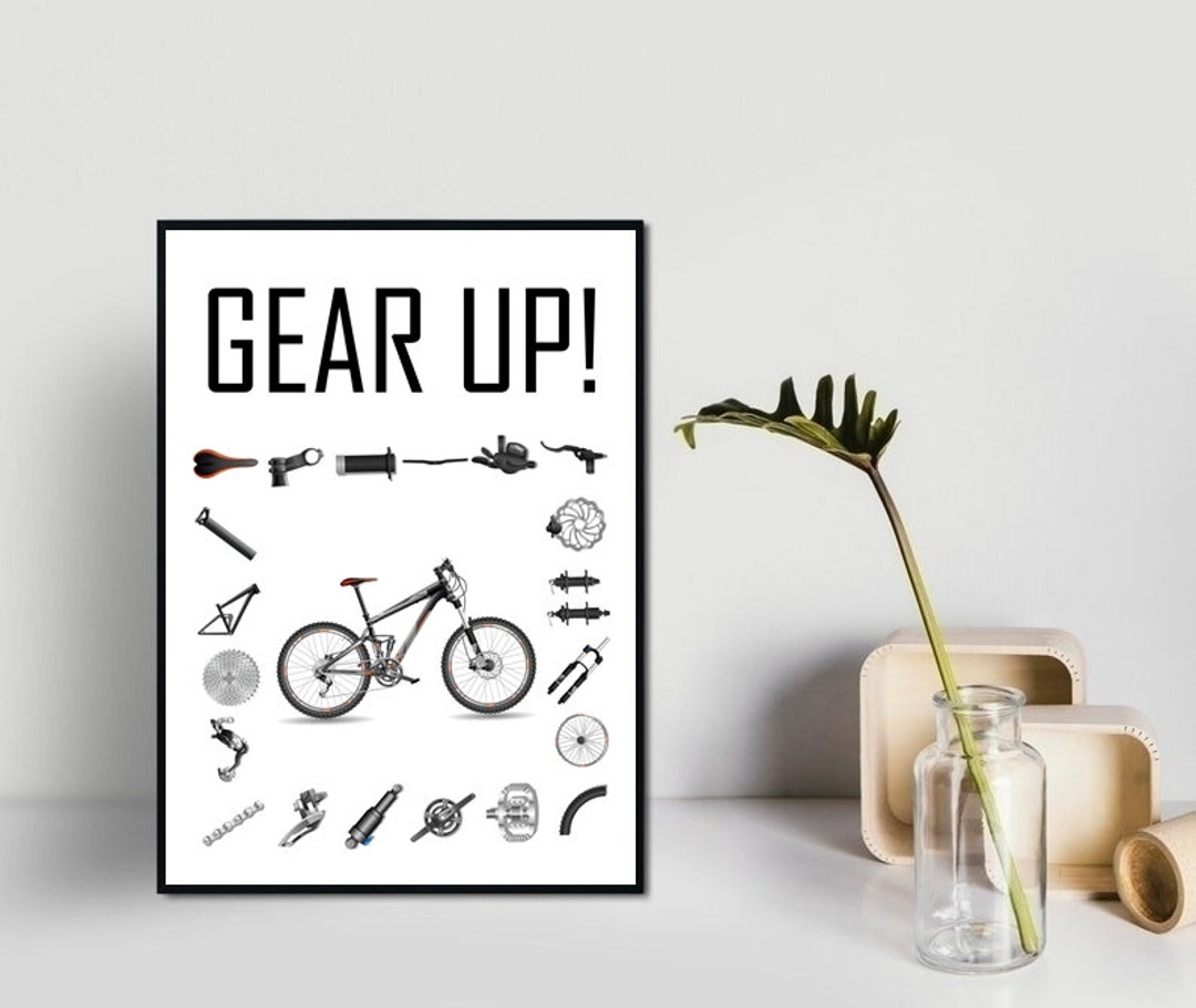 Cycle Diagram Poster/print, Racing Bike Wall Print, Printable Bike ...
