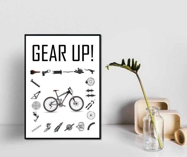 Cycle Diagram Poster/print, Racing Bike Wall Print, Printable Bike ...