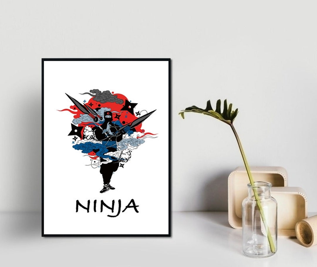 Abstract Ninja Art Print: Unique Wall Decor (digital Download) - Etsy