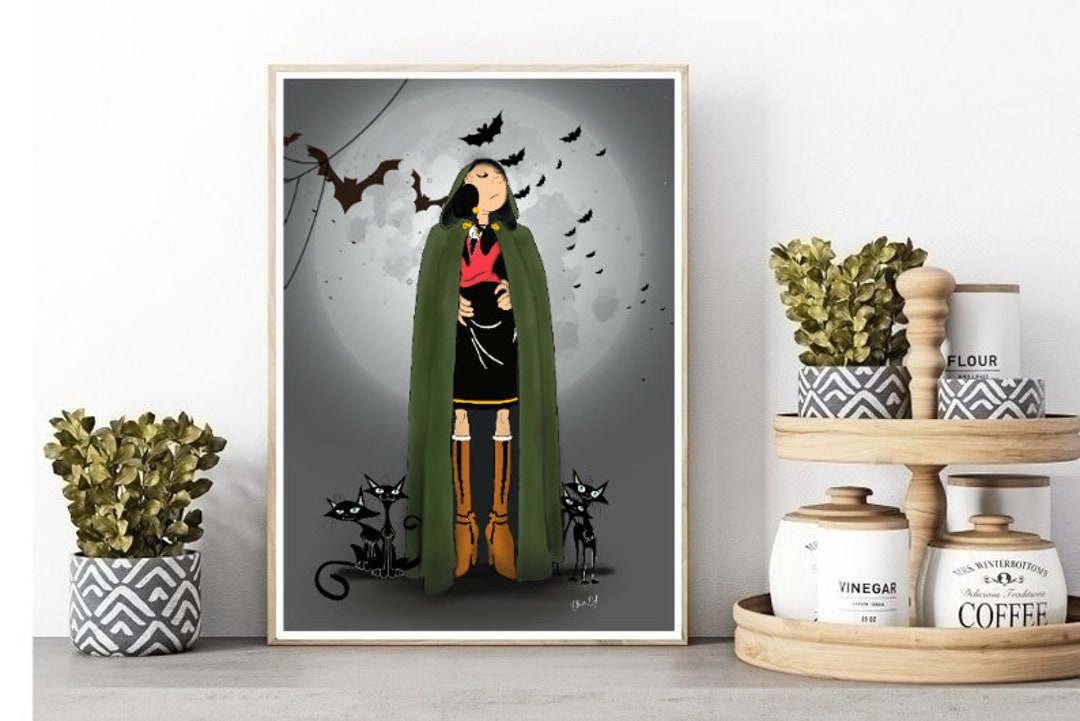 Gothic Olive Oyl Print/poster, Classic Popeye Cartoon Character ...