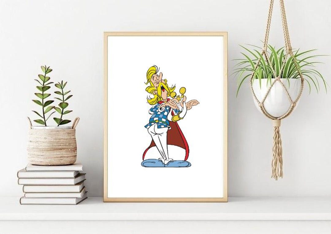 Asterix Character Cacofonix the Bard Poster/print, Cartoon Wall Print ...