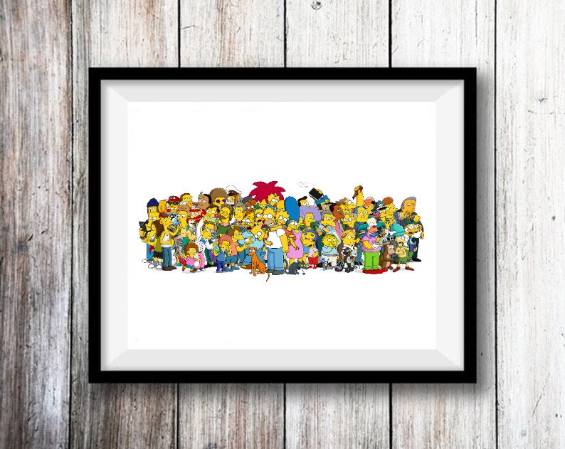 The Simpsons Poster/print, Classic Comic/cartoon Wall Print, Printable ...