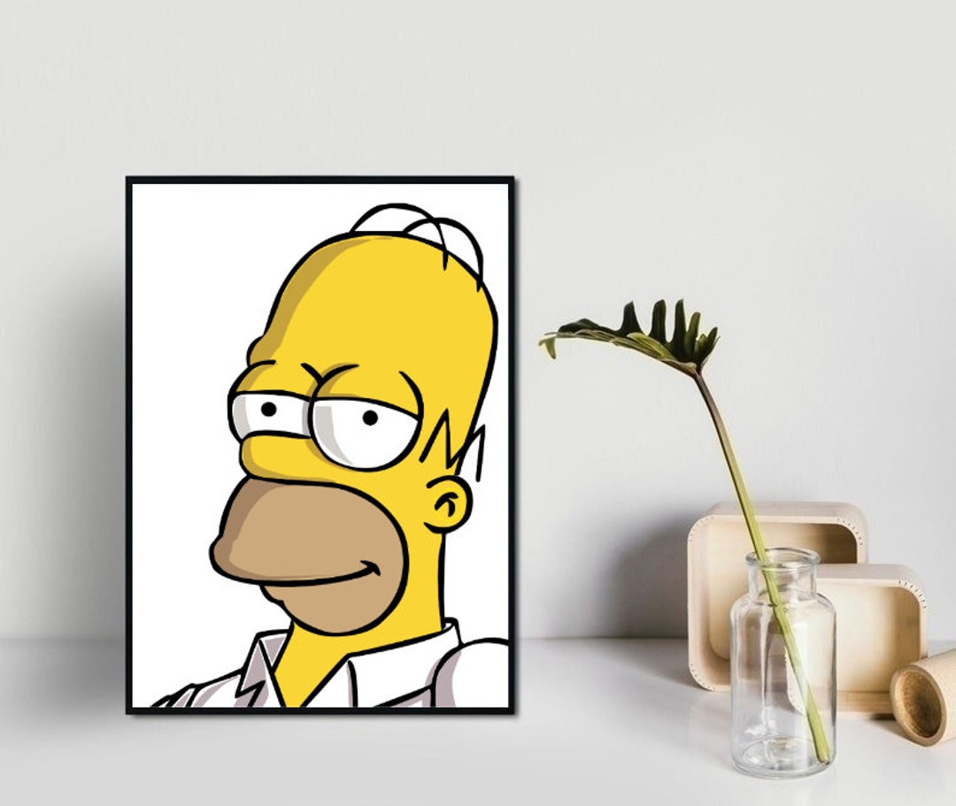 Homer Simpson Poster/print, Classic Comic/cartoon Wall Print, Printable ...