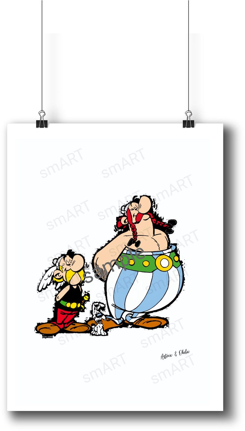 Asterix & Obelix Cartoon Print: Unique Wall Art (digital Download) - Etsy