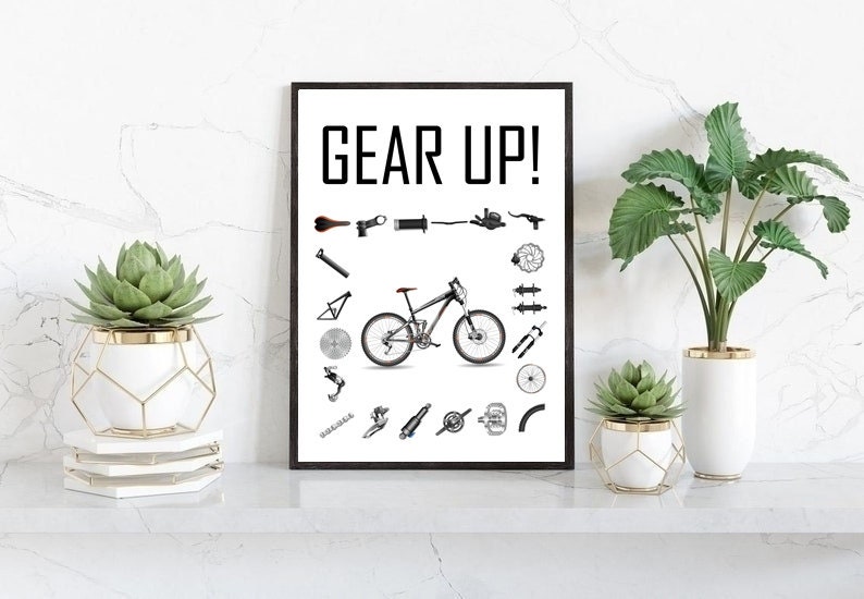 Cycle Diagram Poster/print, Racing Bike Wall Print, Printable Bike ...