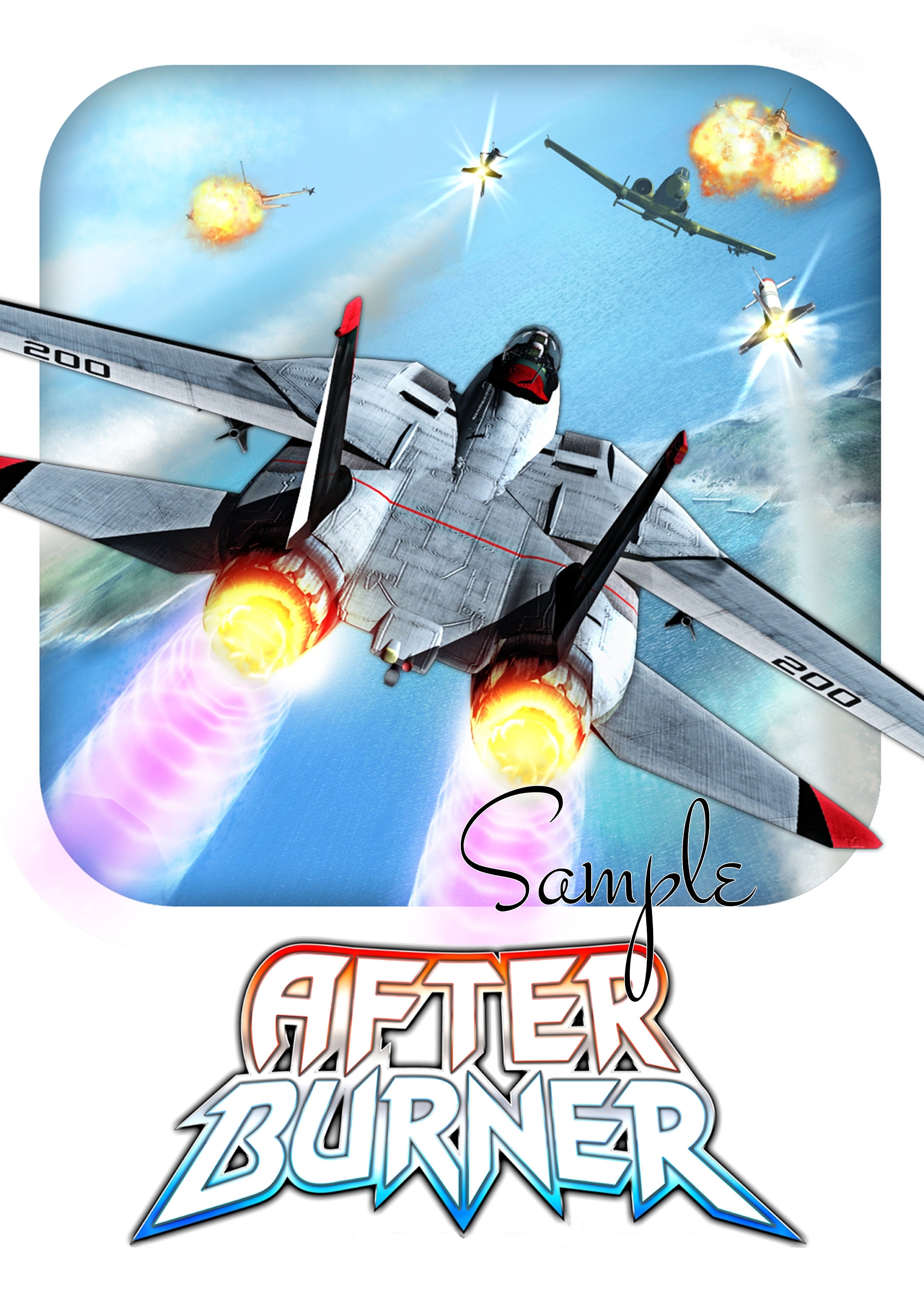 Retro Video Game Print/poster, Afterburner Wall Print, Printable Sega ...