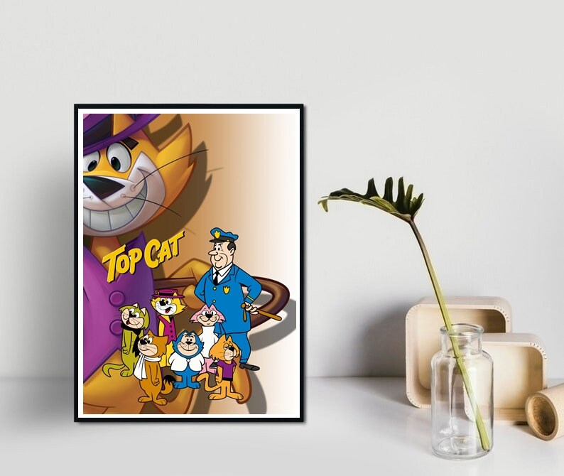 Top Cat Poster/print, Classic Cartoon Character Wall Print, Printable ...