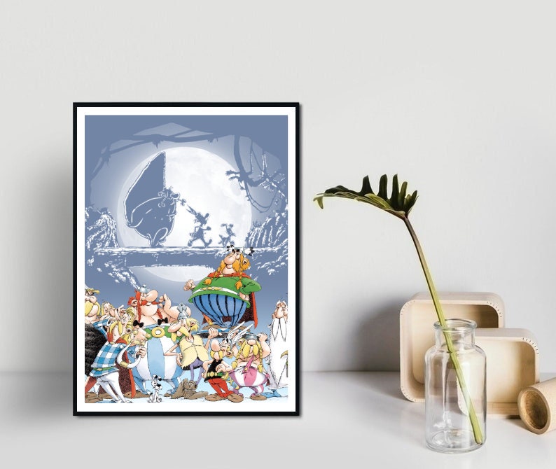 Asterix and Obelix Cartoon Comic Character Poster/print, Printable Wall ...