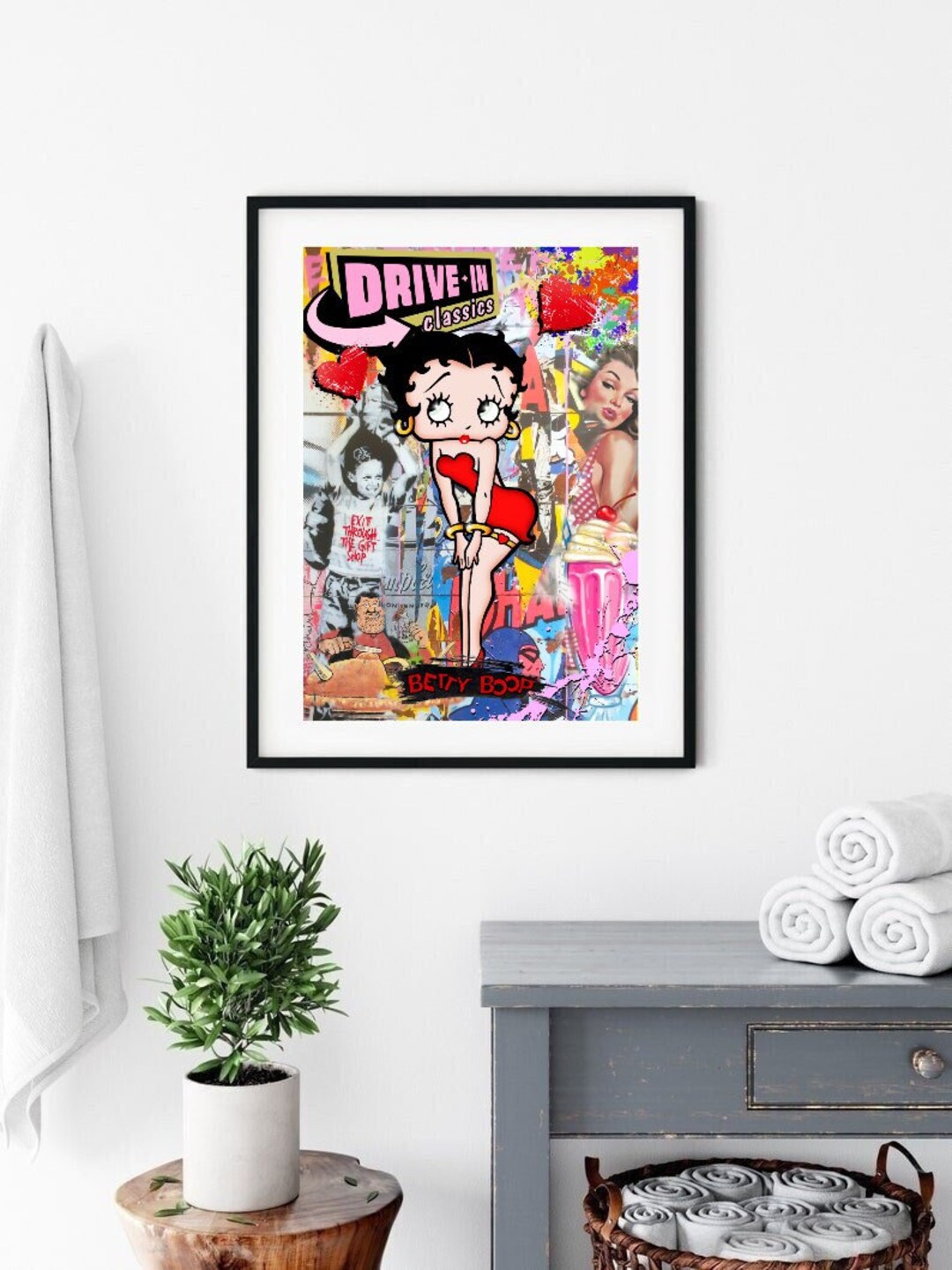 Betty Boop Graffiti Poster/print, Classic Cartoon Character Poster ...