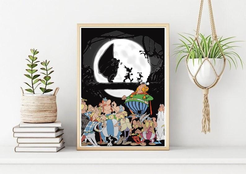 Asterix and Obelix Comic Print: Classic Cartoon Wall Art (digital ...
