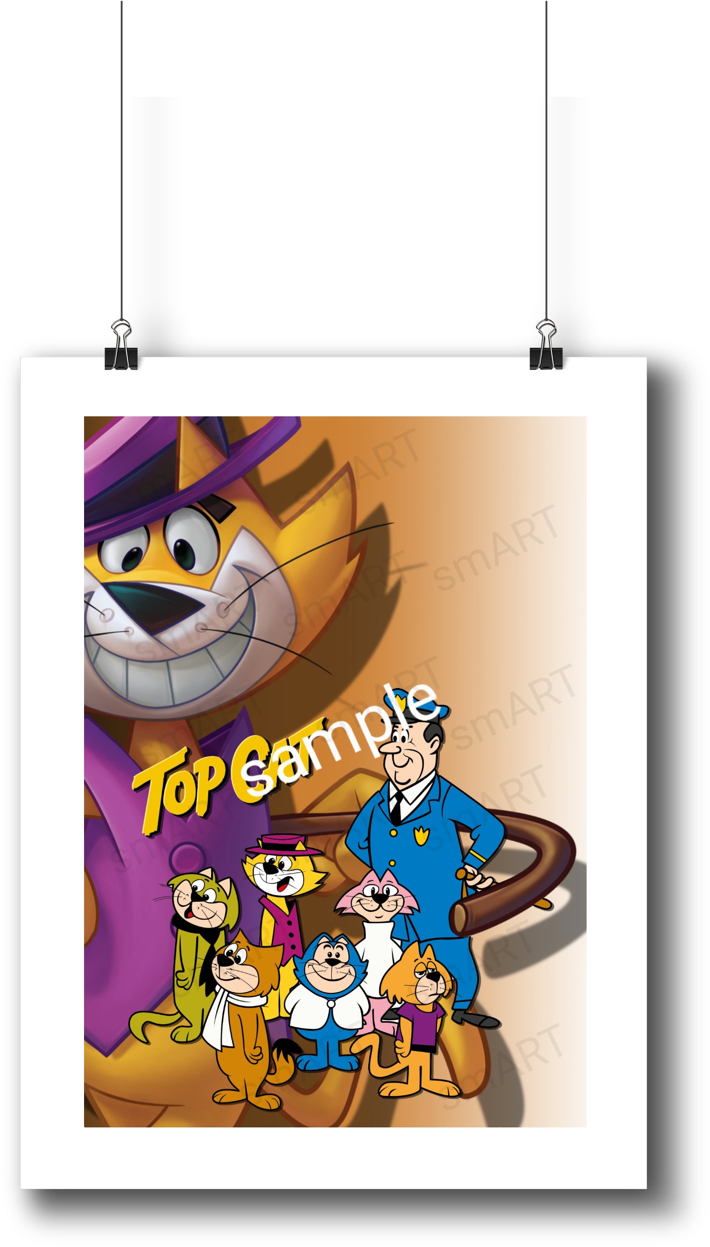 Top Cat Poster/print, Classic Cartoon Character Wall Print, Printable ...