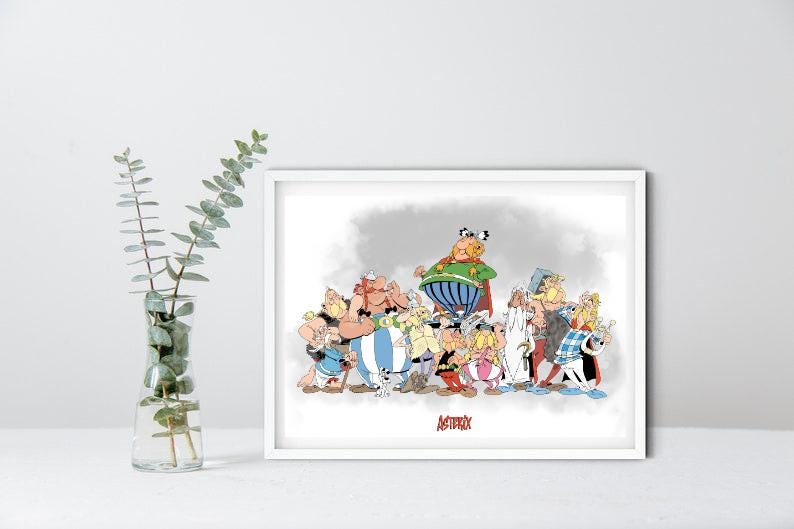 Asterix the Gaul Poster: Classic Cartoon Art Print (digital Download ...