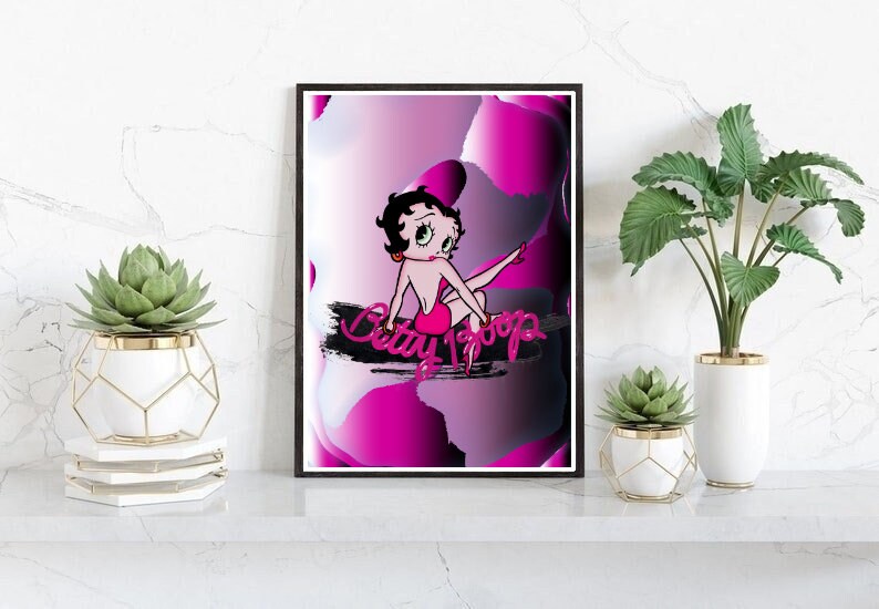 Abstract Betty Boop Art Print: Classic Cartoon Poster (digital Download ...