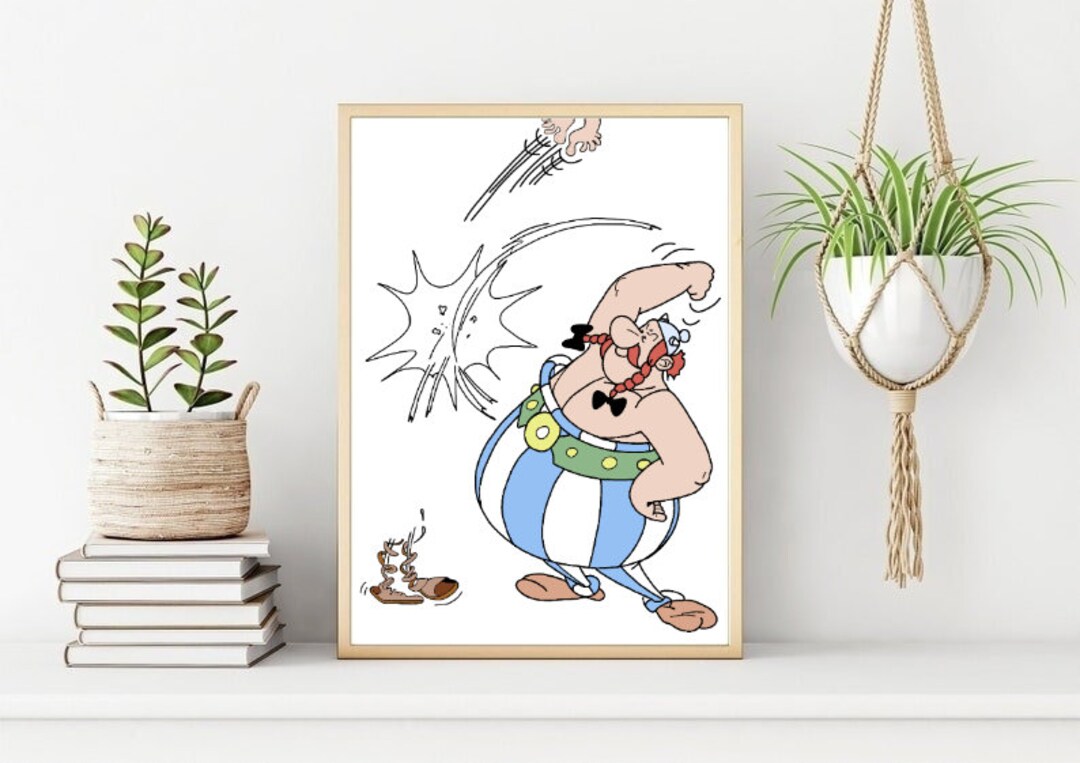 Obelix Poster/print, Asterix Classic Cartoon Wall Print, Printable Wall ...