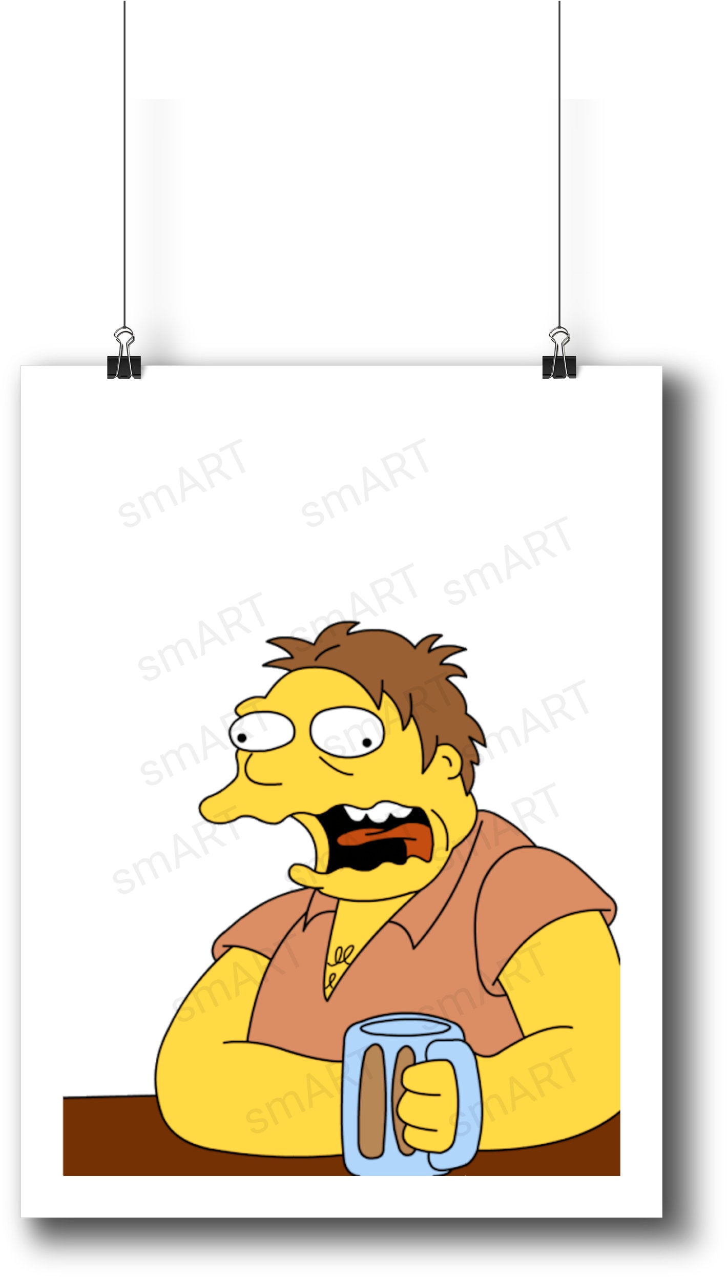 The Simpsons Barney Poster/print, Classic Comic/cartoon Wall Print ...