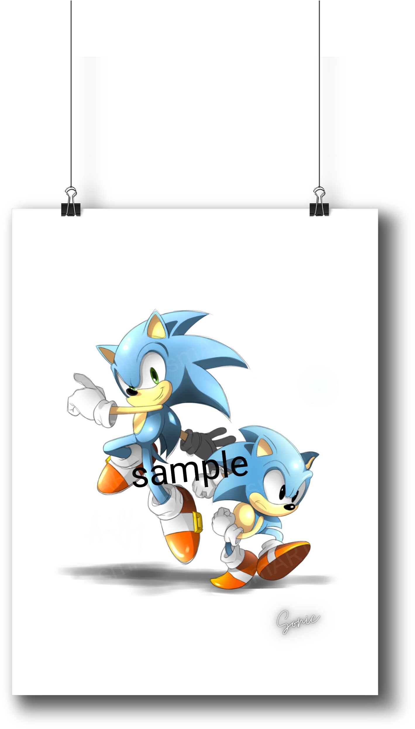 Video Game Poster, Sonic the Hedgehog Poster/print, Printable Arcade ...