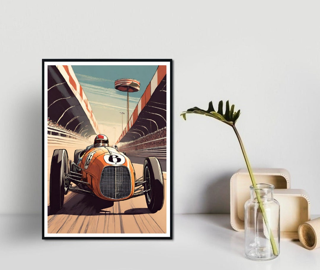 Vintage Grand Prix Racing Car Art Print (digital Download) - Etsy