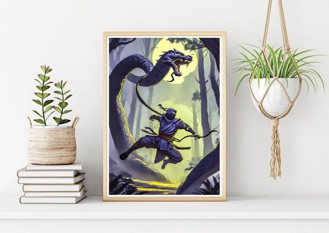 Ninja Print/poster, Ninja Wall Print, Printable Ninja Wall Art ...