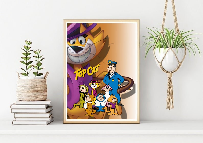 Top Cat Poster/print, Classic Cartoon Character Wall Print, Printable ...