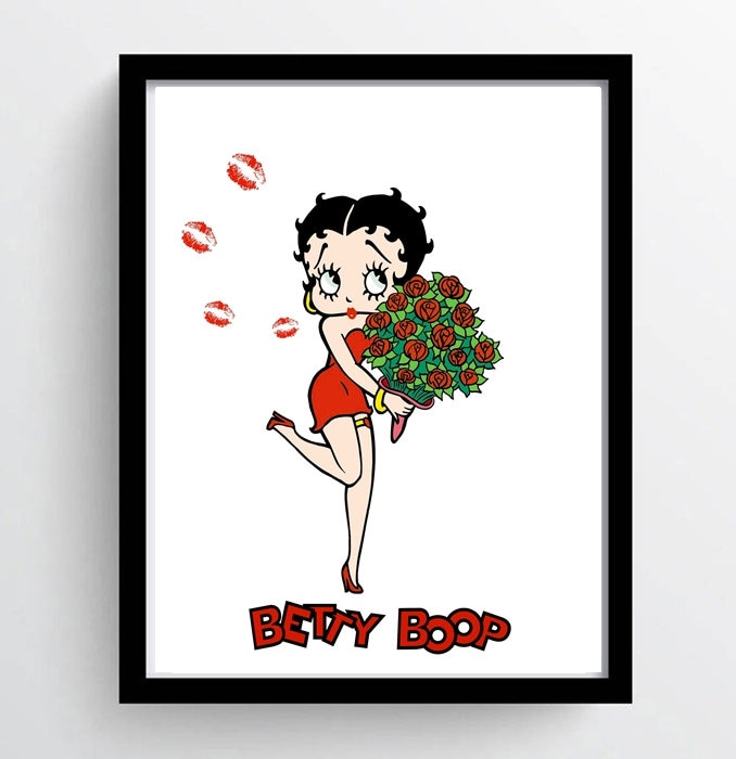 Betty Boop Poster: Vintage Cartoon Printable Wall Art (digital Download ...