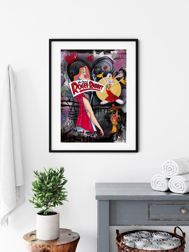 Who Framed Roger Rabbit Graffiti Poster/print, Classic Cartoon ...